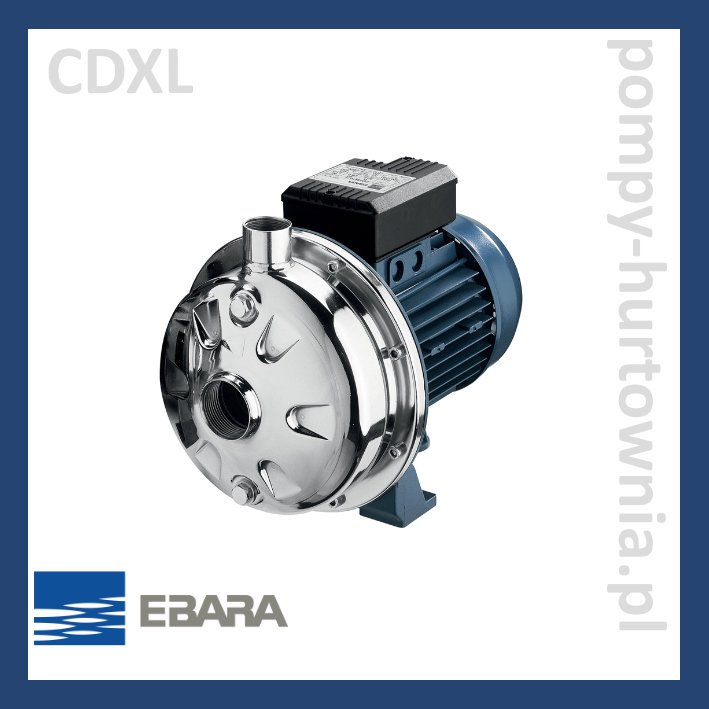 Pompa pozioma 1-stopniowa Ebara CDXL - stal nierdzewna AISI 316 - Pompy Hurtownia